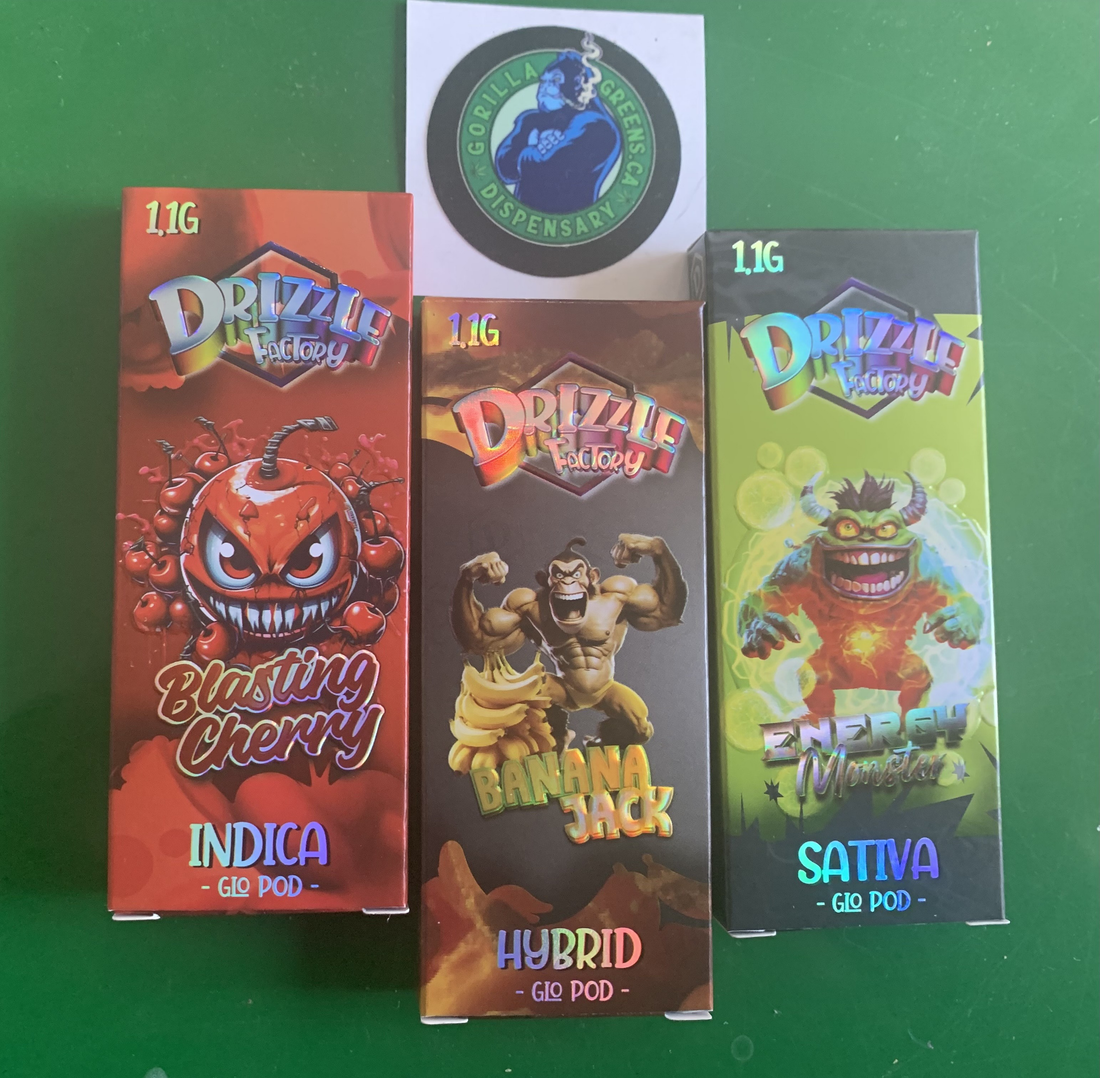 Drizzle Factory Disposable THC Vape 1.1g – Gorilla Greens